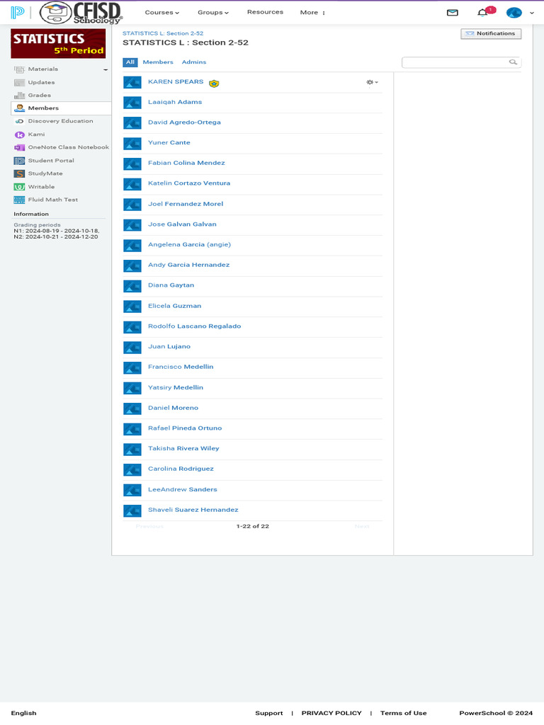 STATISTICS L Section 2-52 Schoology | PDF