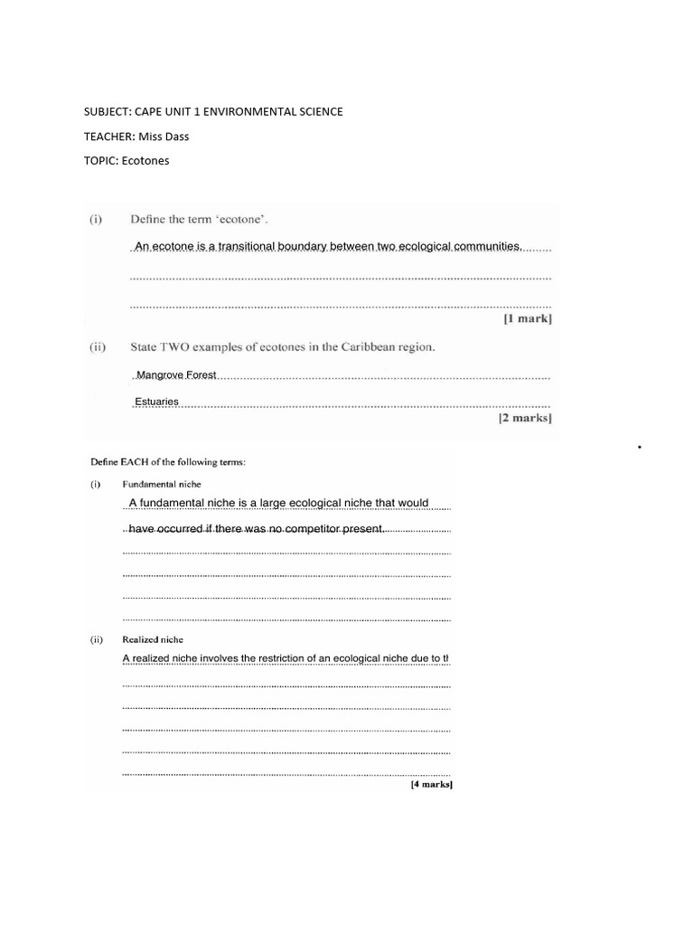 Understanding Ecotones in Ecology | PDF