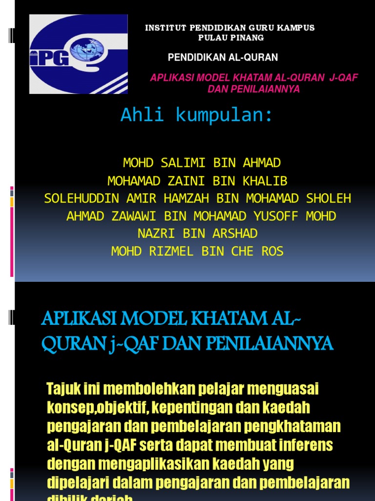 Aplikasi Model Khatam Al-Quran J-Qaf Dan Penilaiannya | PDF