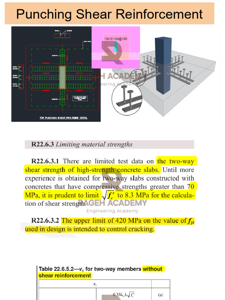 Punching Shear Reinforcement | PDF