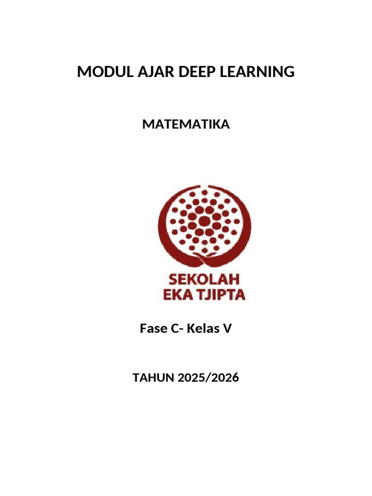 Modul Ajar Deep Learning Kelas V Matematika | PDF