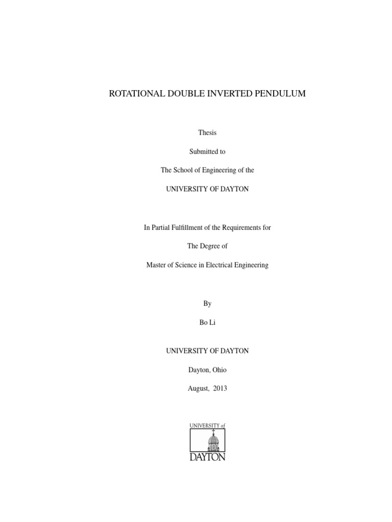 Rotational Double Inverted Pendulum | PDF | Matrix (Mathematics) | Control Theory