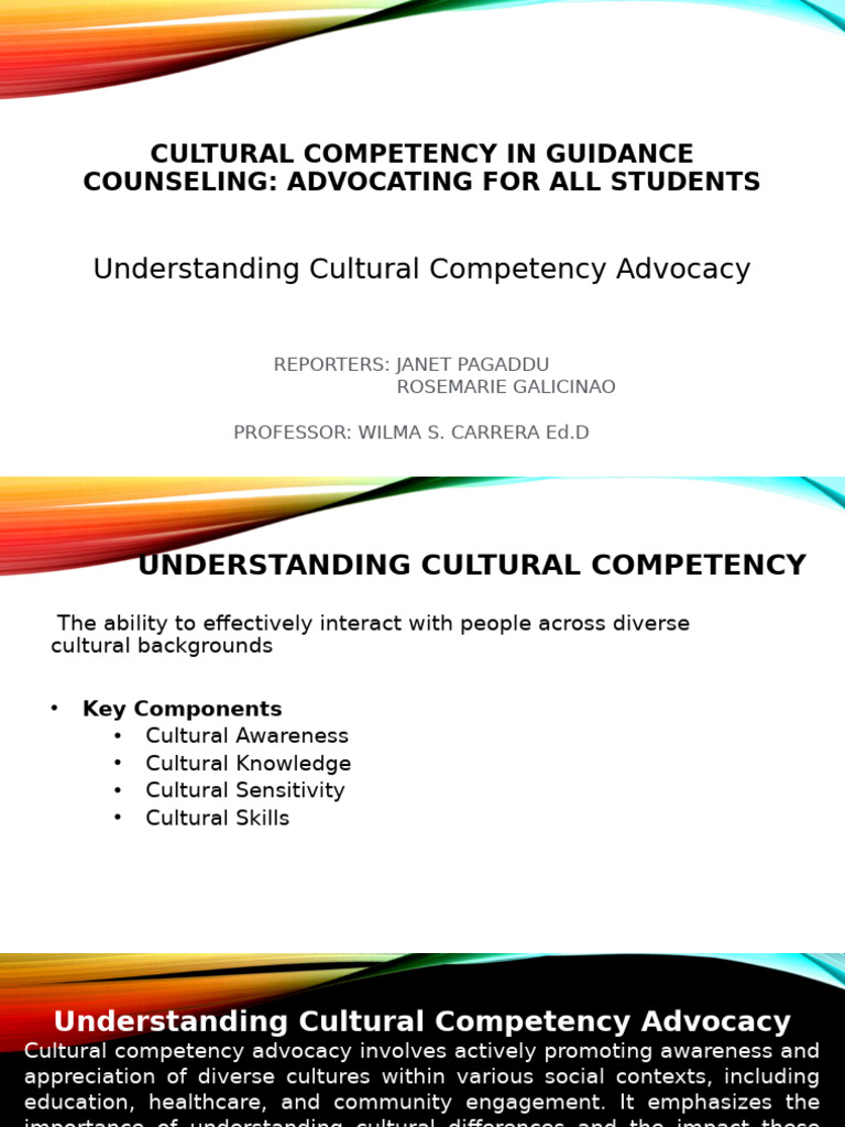 Cultural Competency in Guidance Counseling Advocating For All Students ...
