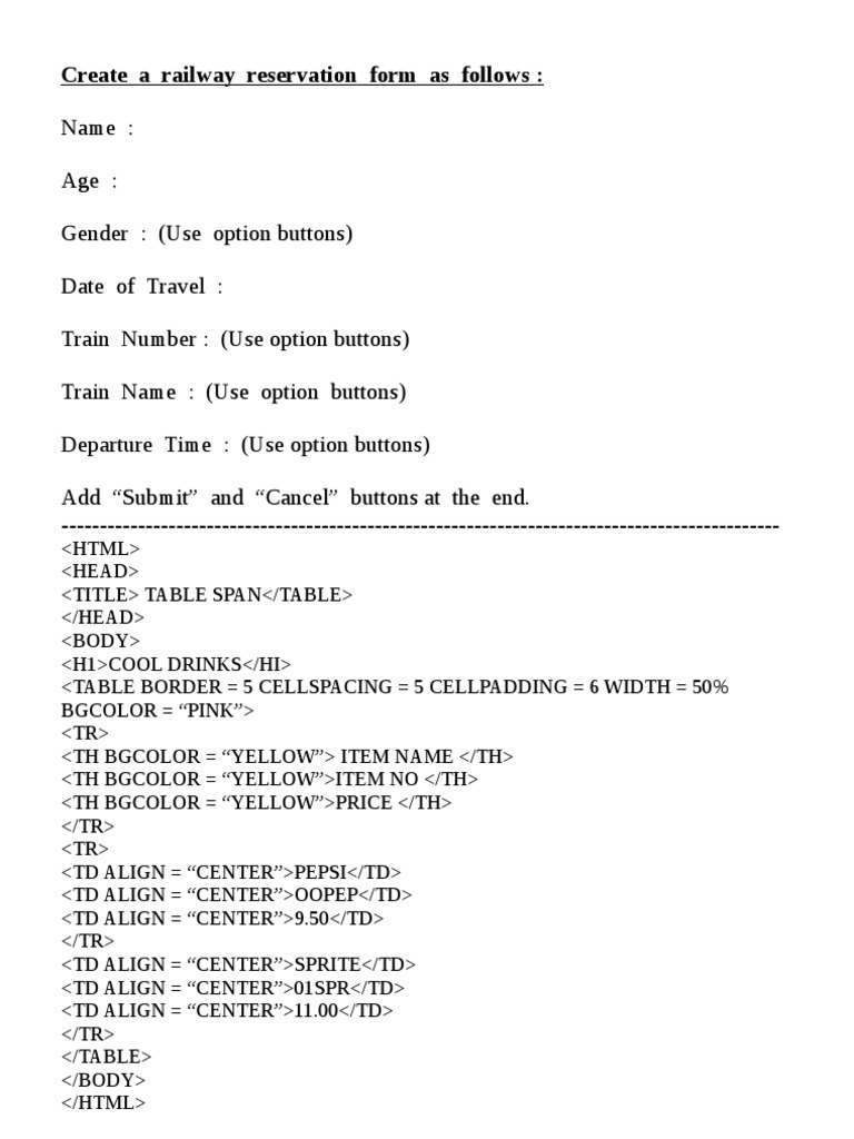 HTML Exercises | PDF | Business | Computers