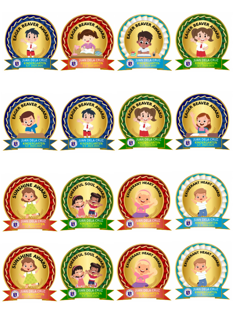 Character Traits Awards. Version 2. K-Grade 3 | PDF