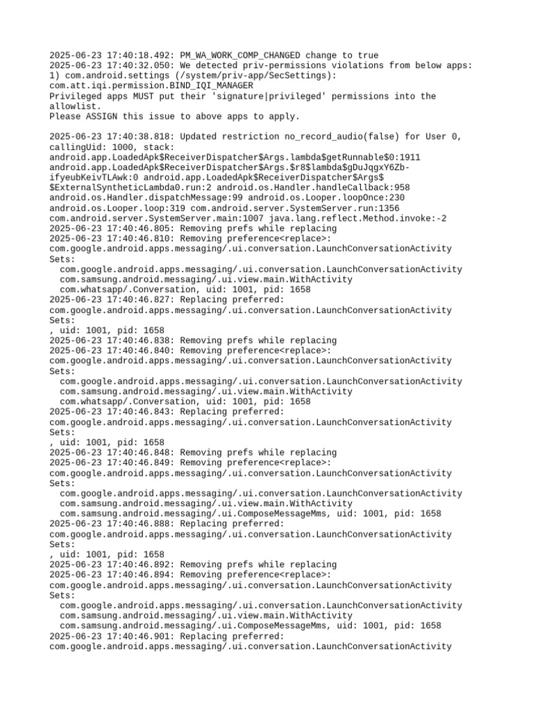 PM Debug Info | PDF | Android (Operating System) | System Software