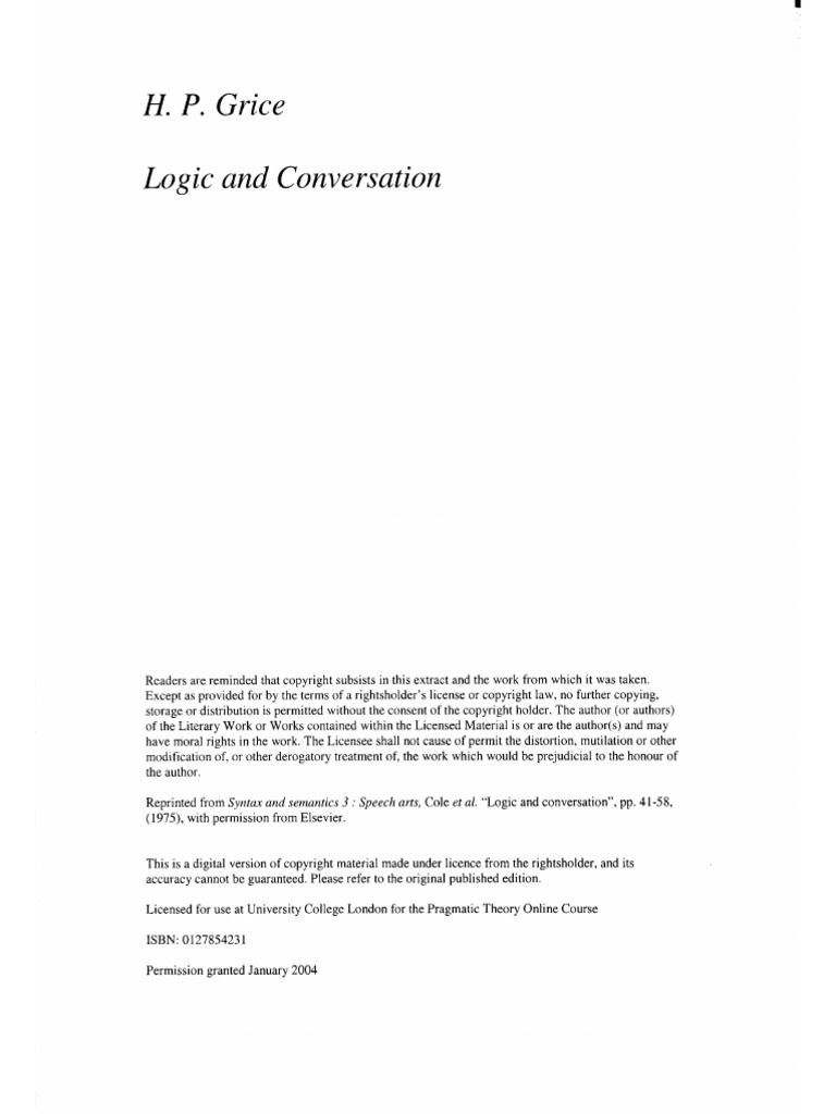 Grice L&C | PDF