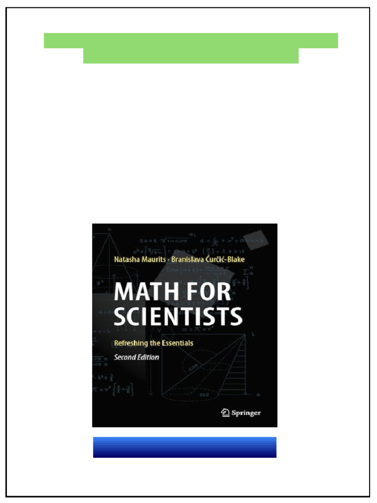 Math For Scientists Refreshing The Essentials 2nd 2nd Edition Natasha ...