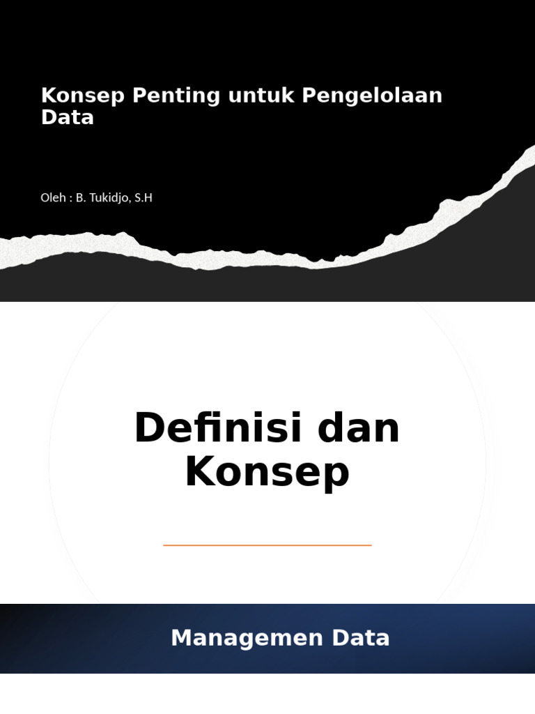 Konsep-Konsep Penting Pengelolaan Data | PDF