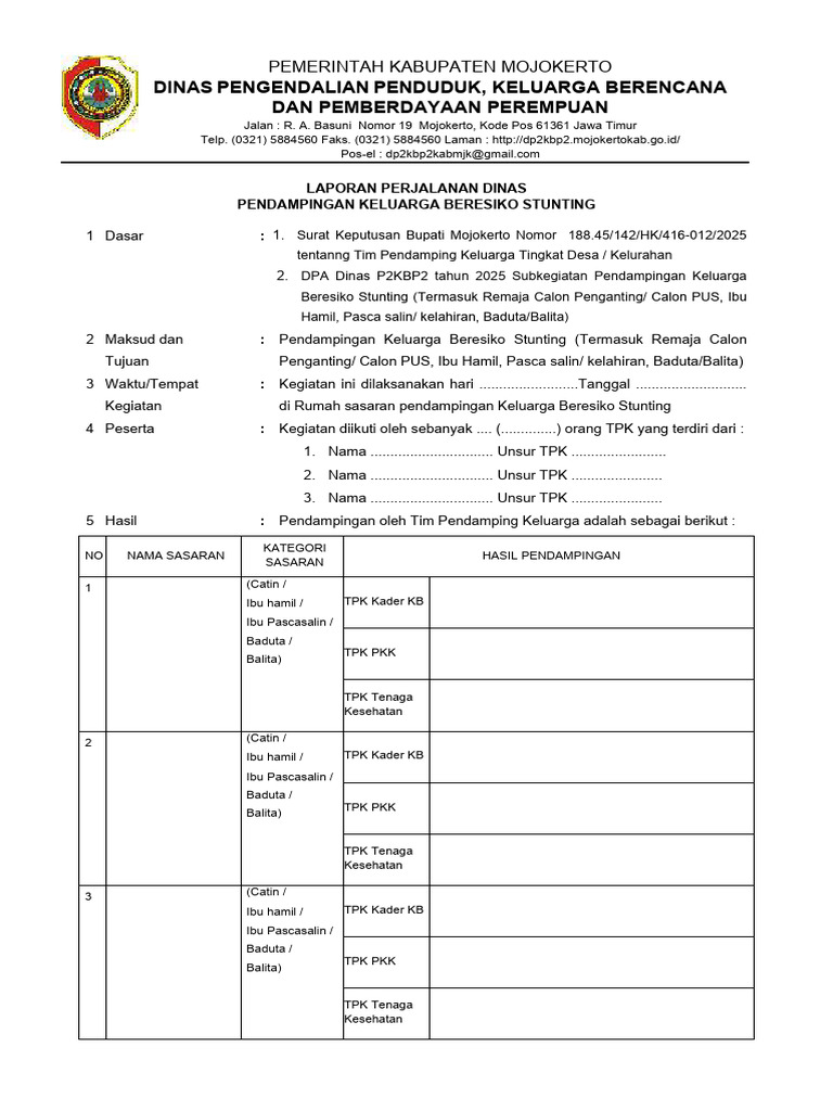 Notulen Laporan Perjalanan Dinas Pendampingan TPK | PDF