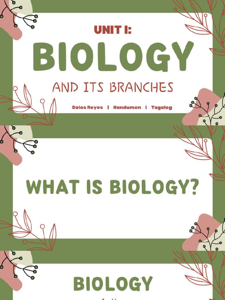 Unit 1 Biology and Its Branches | PDF