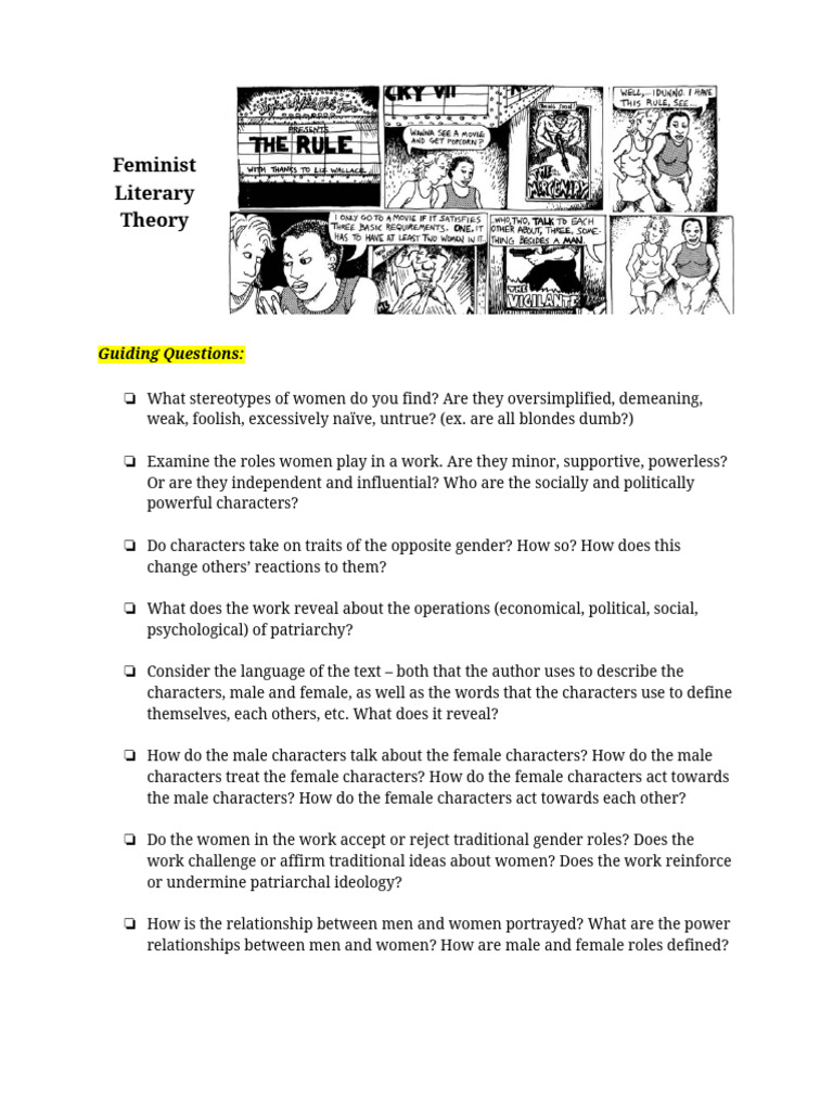 Analyzing Feminist Literary Themes | PDF