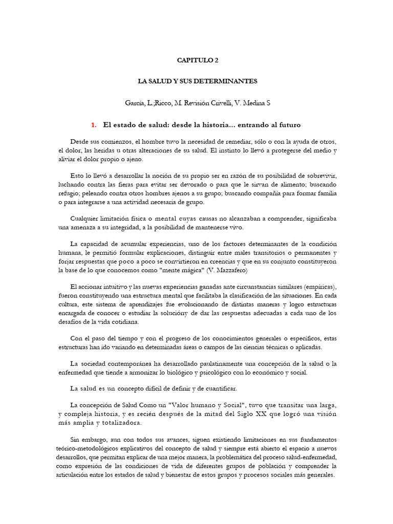 2 Capitulo 2 La Salud y Sus Determinantes | PDF | Contaminación | Agua