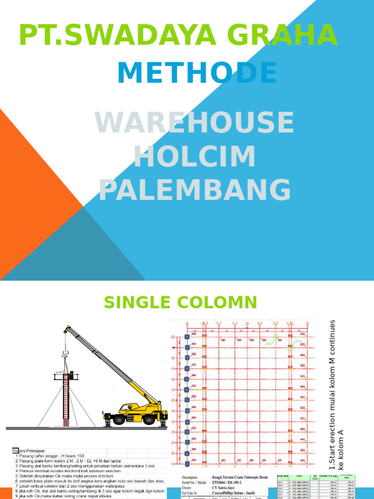 Holcim Palembang Warehouse Erection Guide | PDF