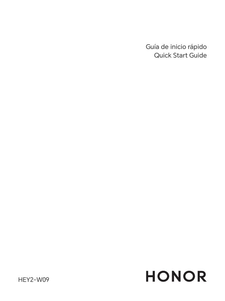 HONOR Pad 9 Gu A de Inicio R Pido - (MagicOS7.2 - 01, HEY2-W09, Es-Us) | PDF | Residuos