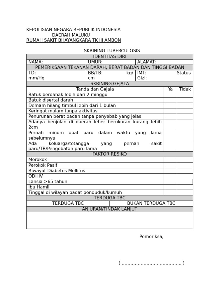 Skrining Tuberkulosis di Maluku | PDF