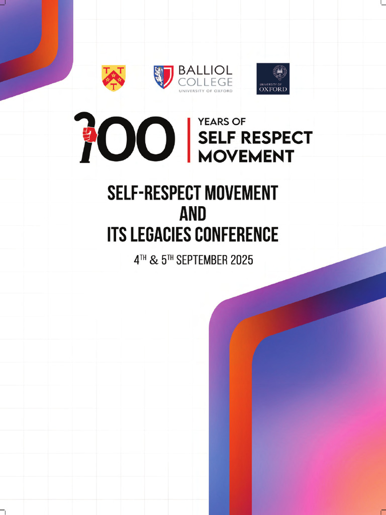 Self-Respect Movement Conference 2025 | PDF