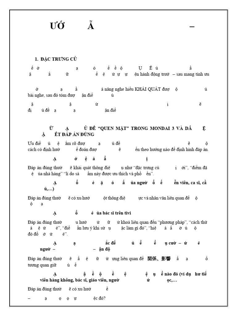 Hướng Dẫn Choukai Jlpt n3-Mondai 3 | PDF