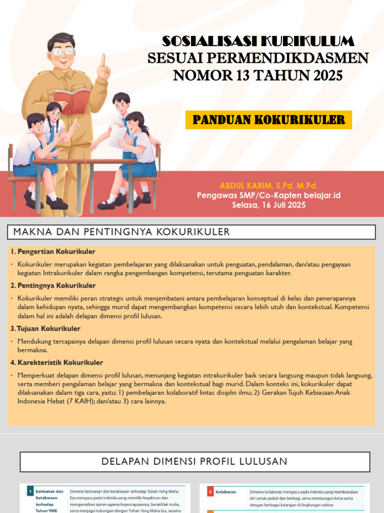 Panduan Kokurikuler 2025 | PDF