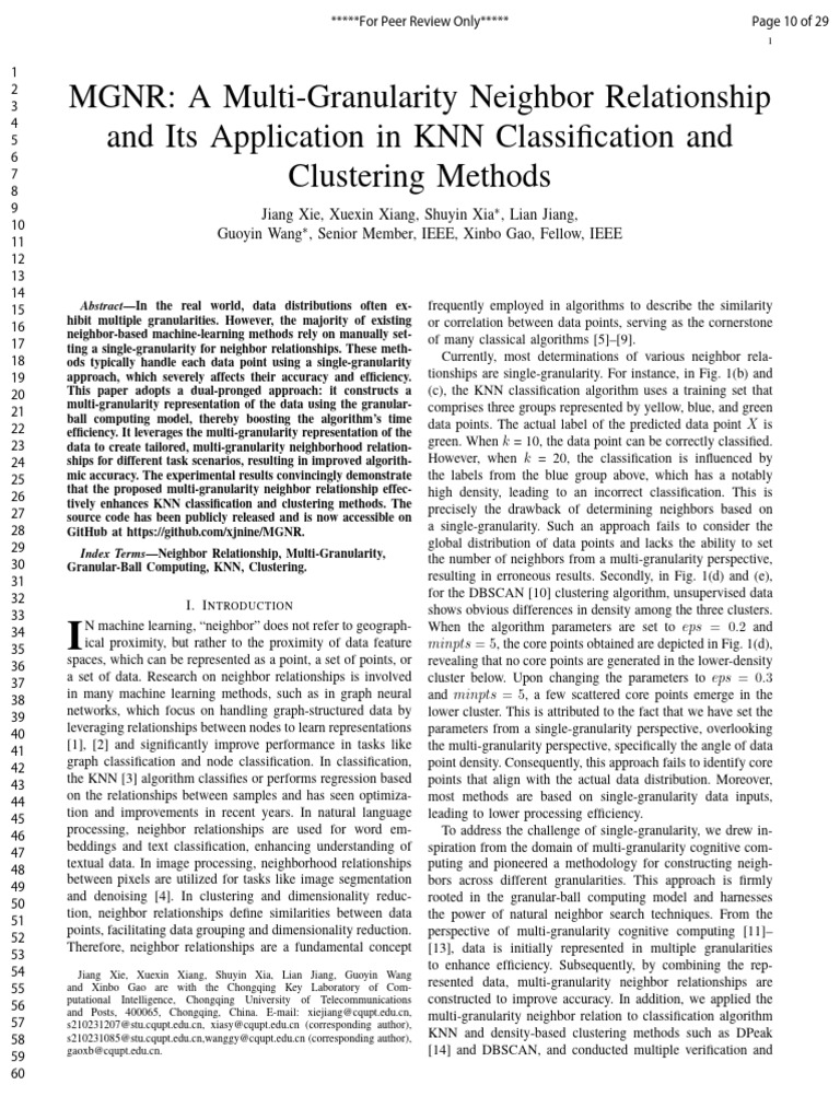 A Multi-Granularity Neighbor Relationship and Its Application in KNN Classification and ...