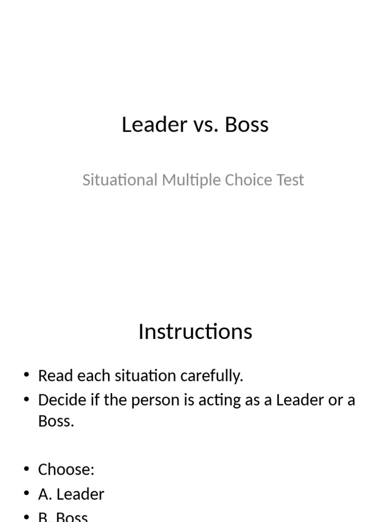 Leader Vs Boss Revised | PDF