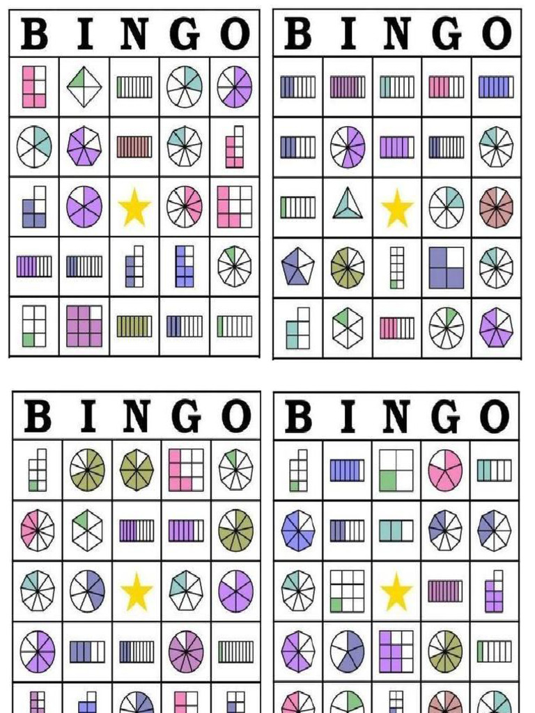 Bingo de Fracciones-1 | PDF