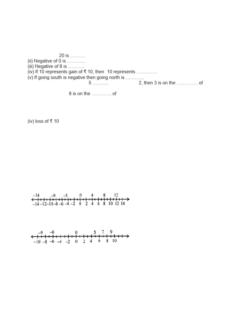 Negative Numbers and Integers | PDF | Arithmetic | Number Theory