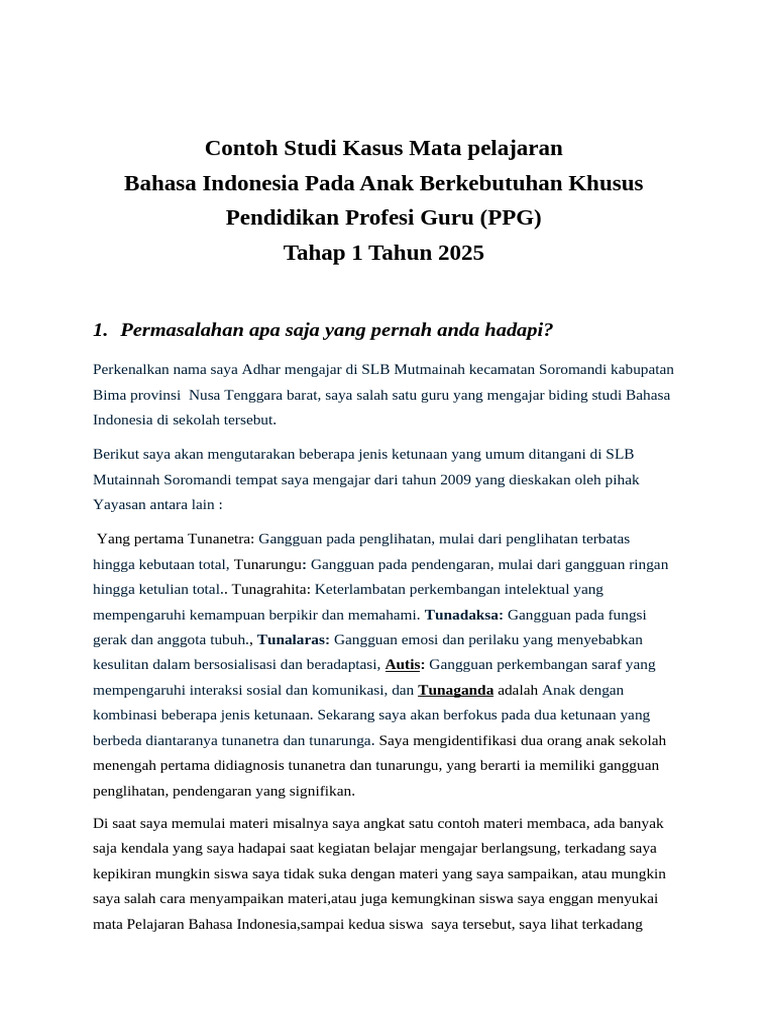 Contoh Studi Kasus | PDF