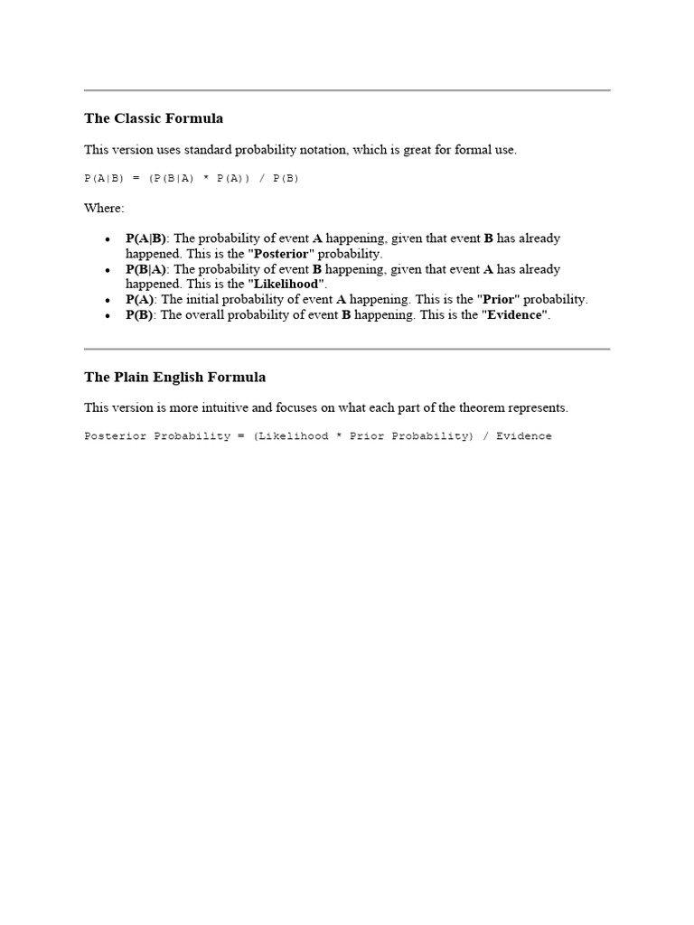 Understanding Bayes' Theorem Explained | PDF
