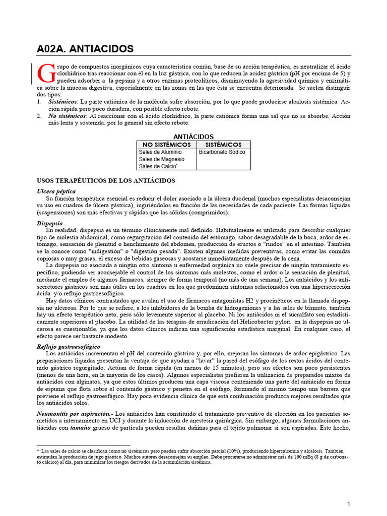 Anti Acid Os | PDF | Indigestión
