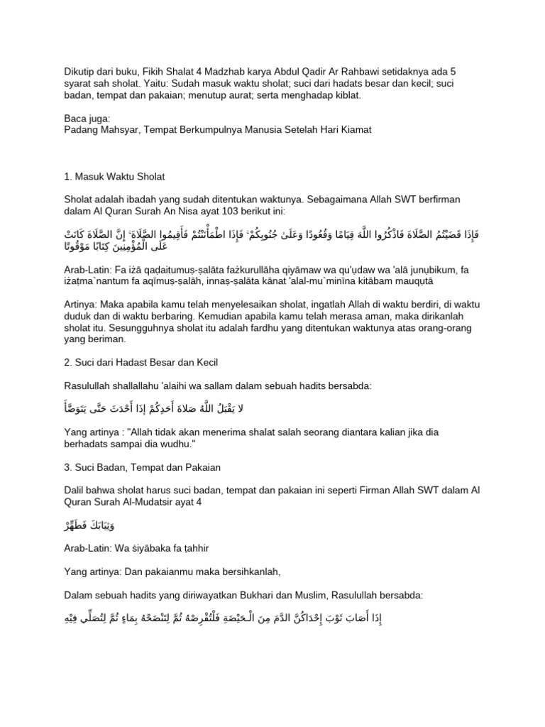 Panduan Solat | PDF