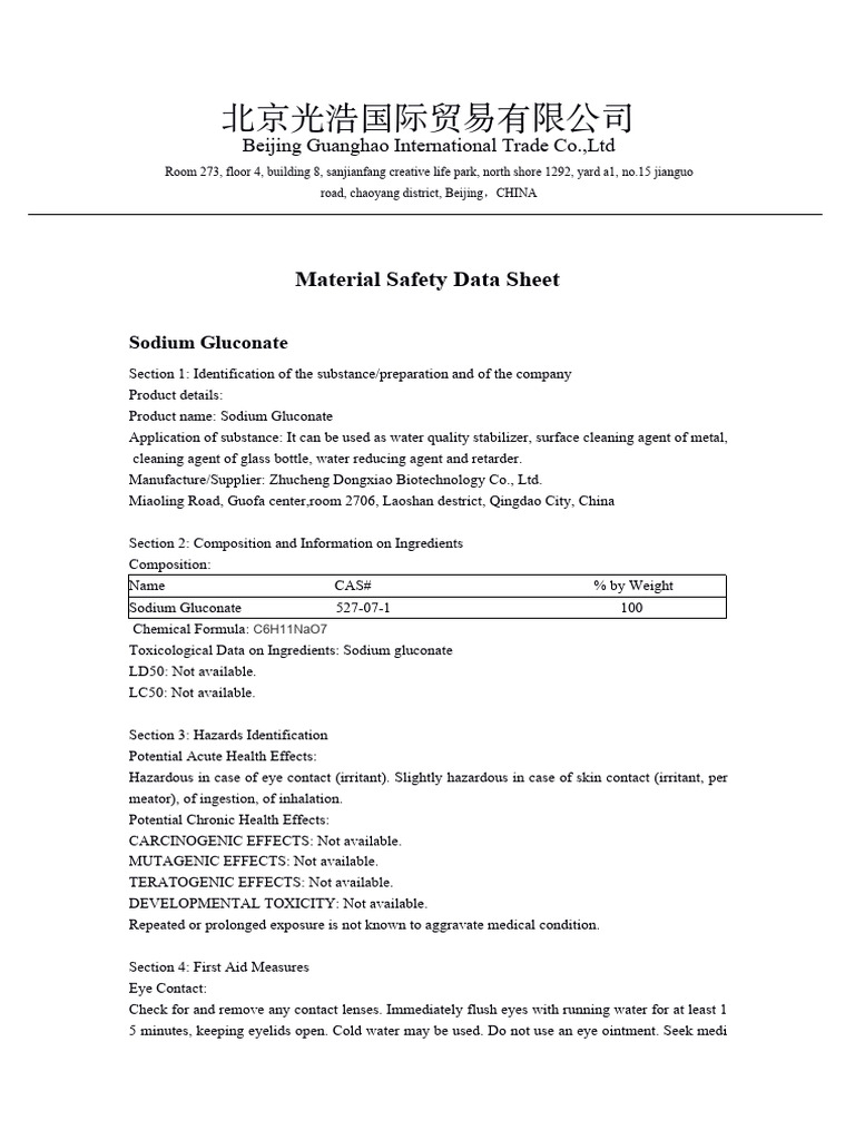 MSDS - C | PDF | Personal Protective Equipment | Water