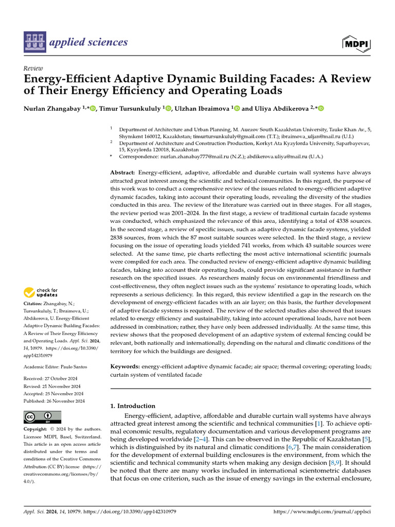 Energy-Efficient Adaptive Dynamic Building Facades A Review of Their Energy Efficiency and ...