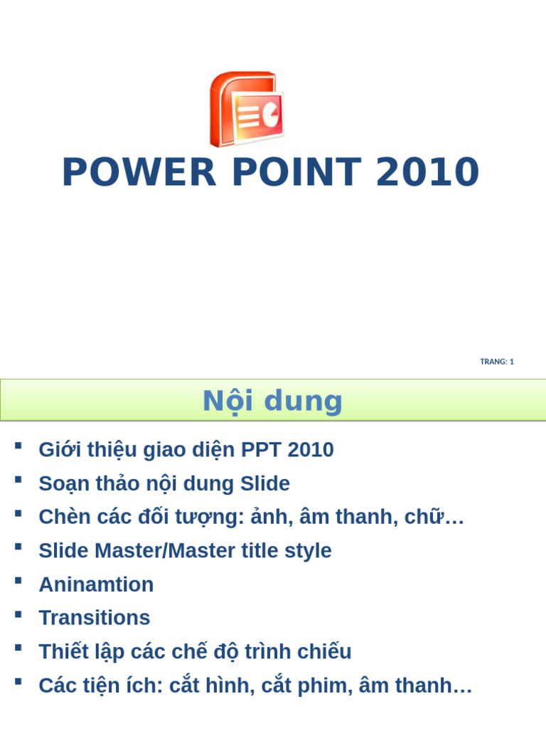 Bai Giang PowerPoint 2010 | PDF