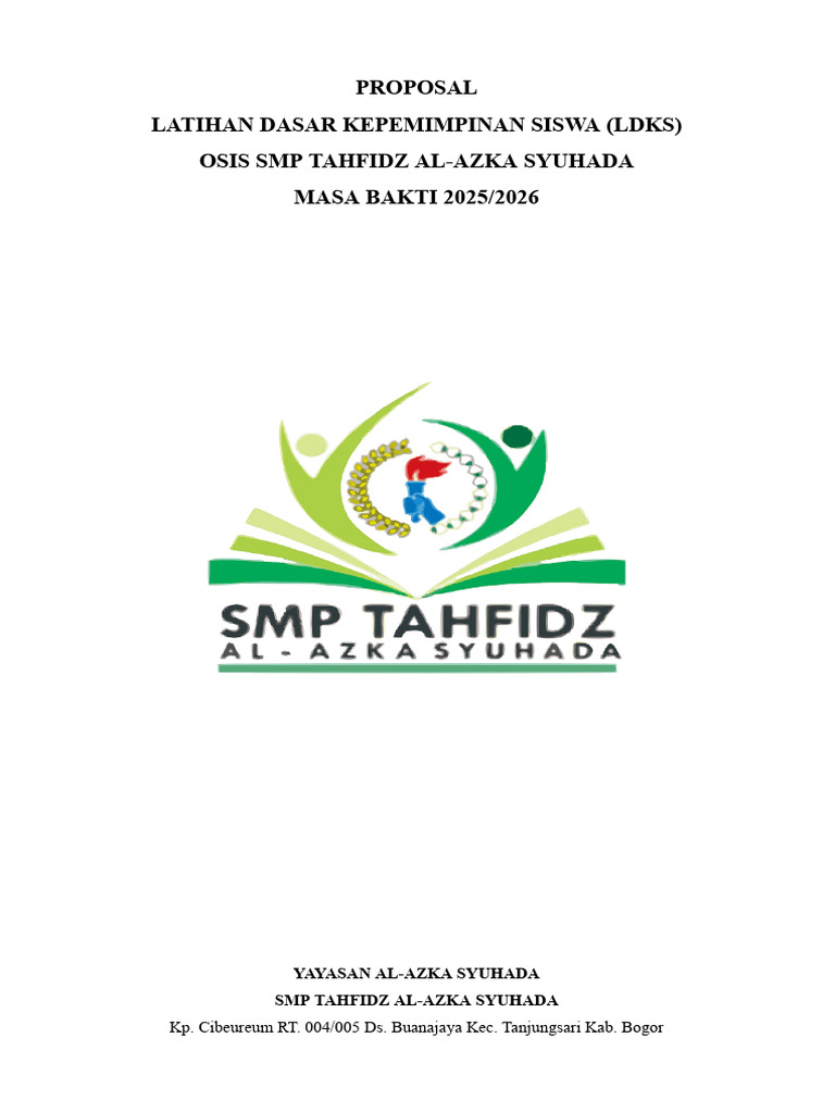 Proposal LDKS OSIS SMP Al-Azka 2025 | PDF