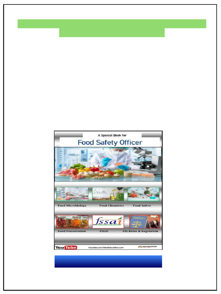 Food Safety Officer Book - SWA Education 1st Edition Swa Education ...