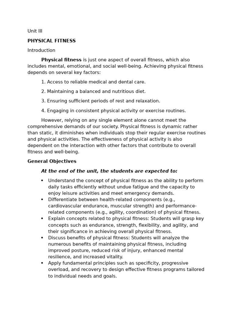 PATHFIT 1 - Midterm Lesson 1 Module | PDF | Physical Fitness | Strength Training