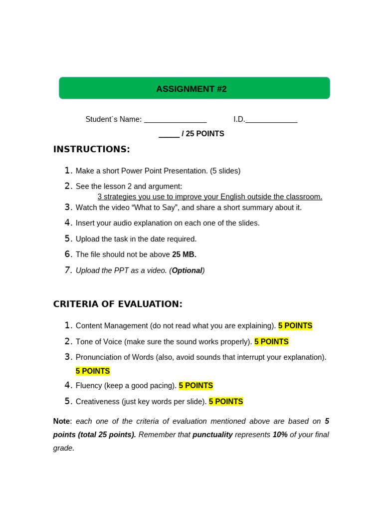 Assignment 2 Conversation II | PDF