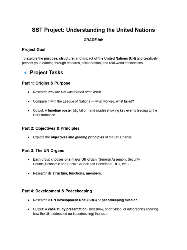 Project - Understanding The United Nations | PDF