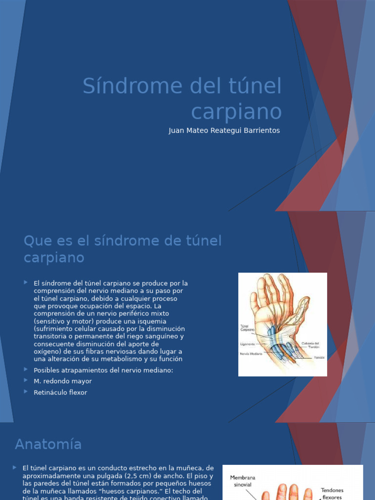 Síndrome Del Túnel Carpiano | PDF | Síndrome del túnel carpiano | Mano