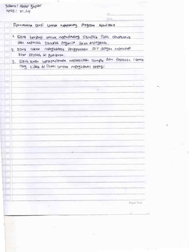 Aksi Adiwiyata XI.F4 | PDF