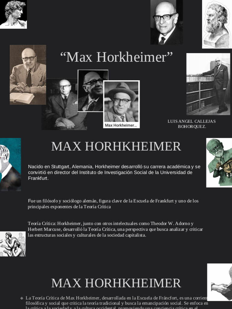 Max Horkheimer - Filosofia | PDF