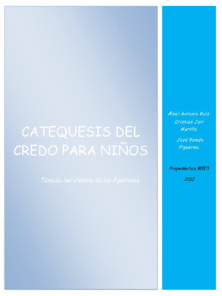 Catequesis Del Credo para Ninos | PDF