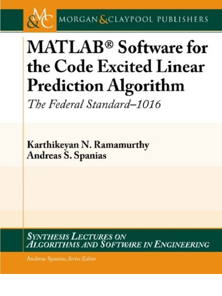 MATLAB Software For The Code Excited Linear Prediction (1608453847 ...