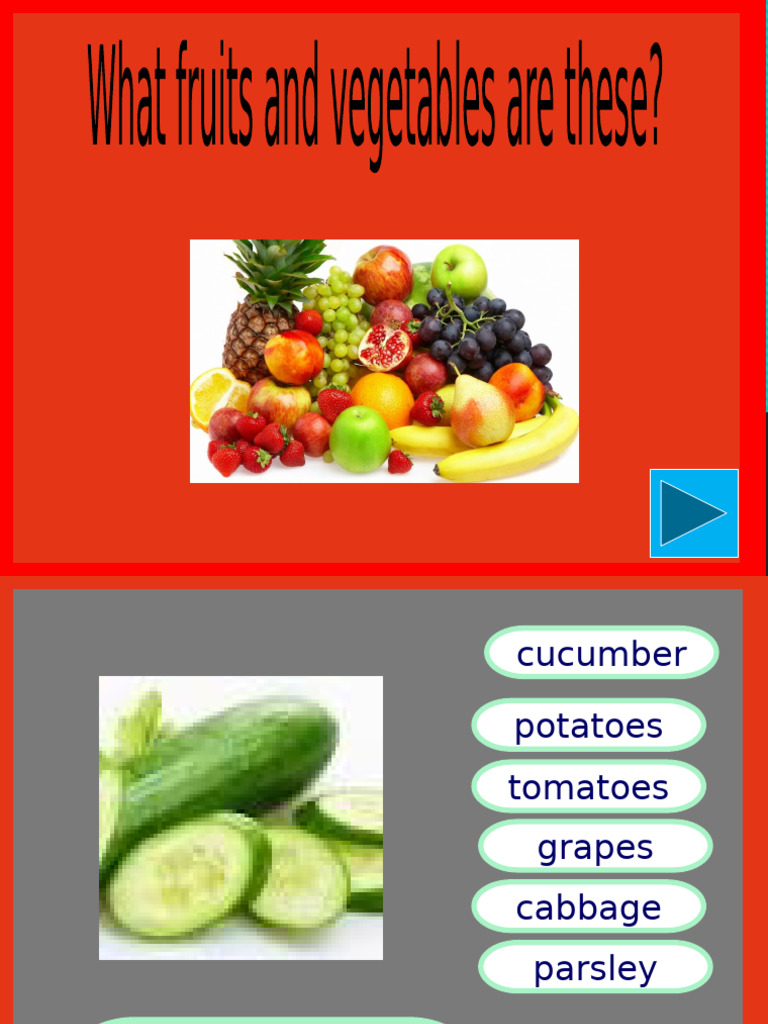 Fruits and Vegetables Conversation Topics Dialogs Flashcards Fun ...
