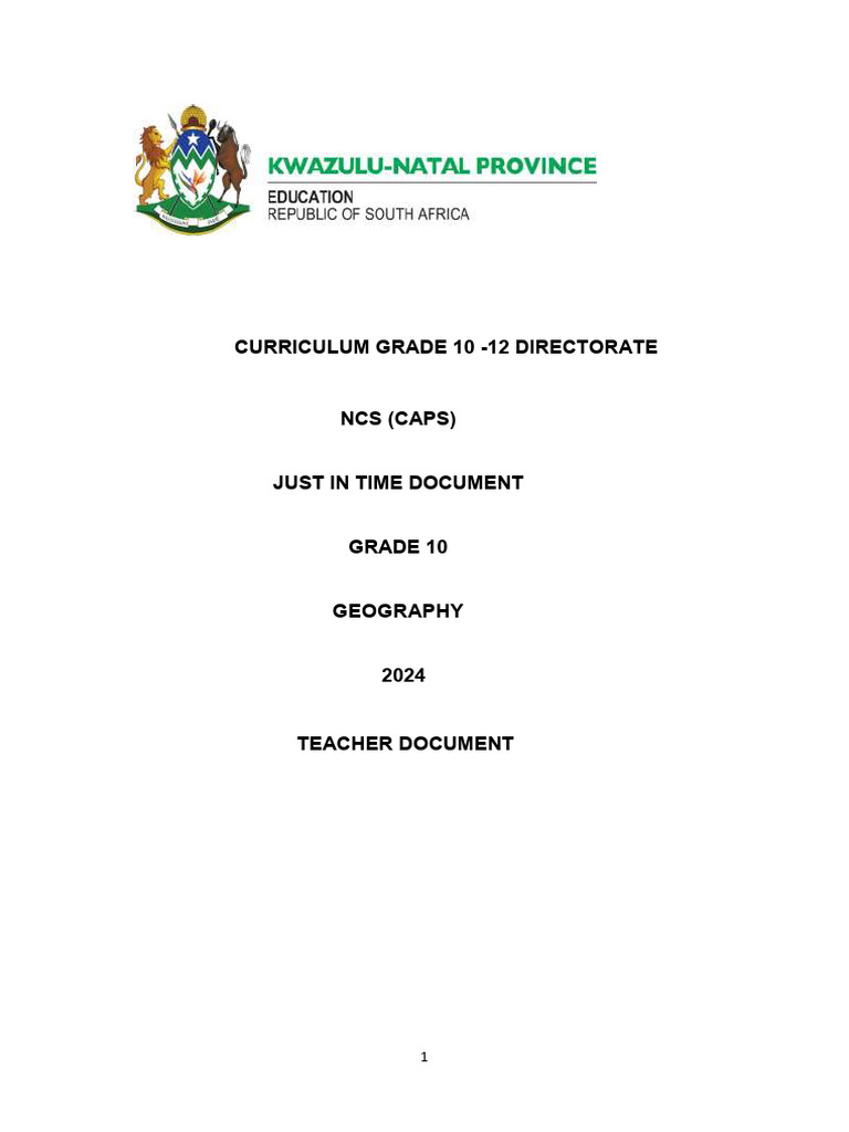 Grade 10 Geography Curriculum Guide | PDF | Rock (Geology) | Atmosphere ...