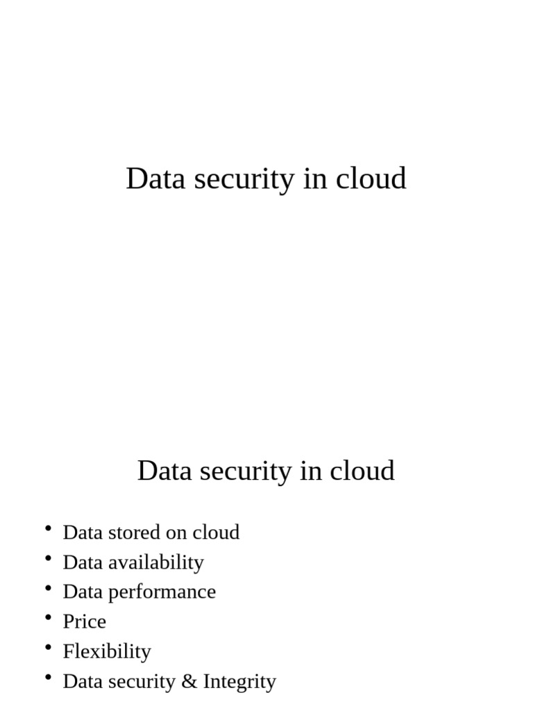 Unit 6 Data Security in Cloud | PDF