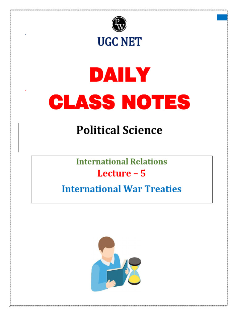 International Relations 05 - Daily Class Notes | PDF | Treaty On The ...