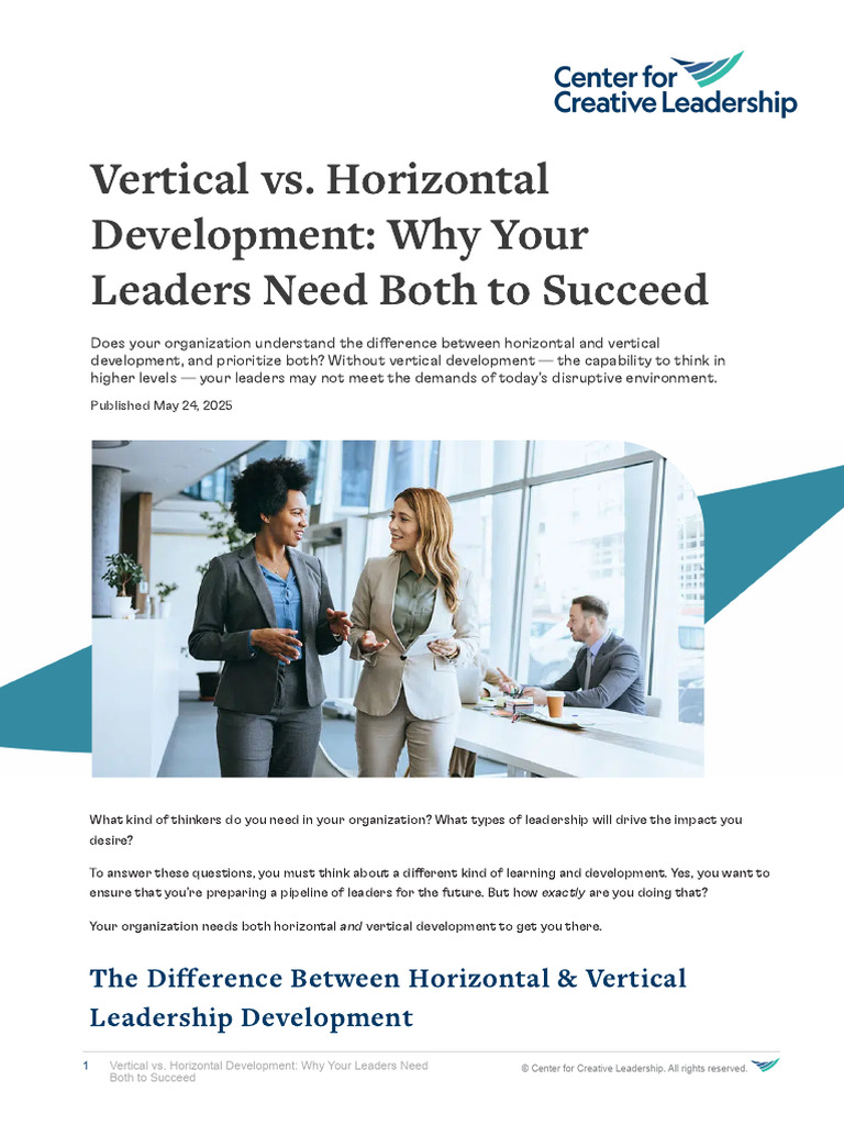 CCL Vertical vs. Horizontal Development - Why Your Leaders Need Both To ...