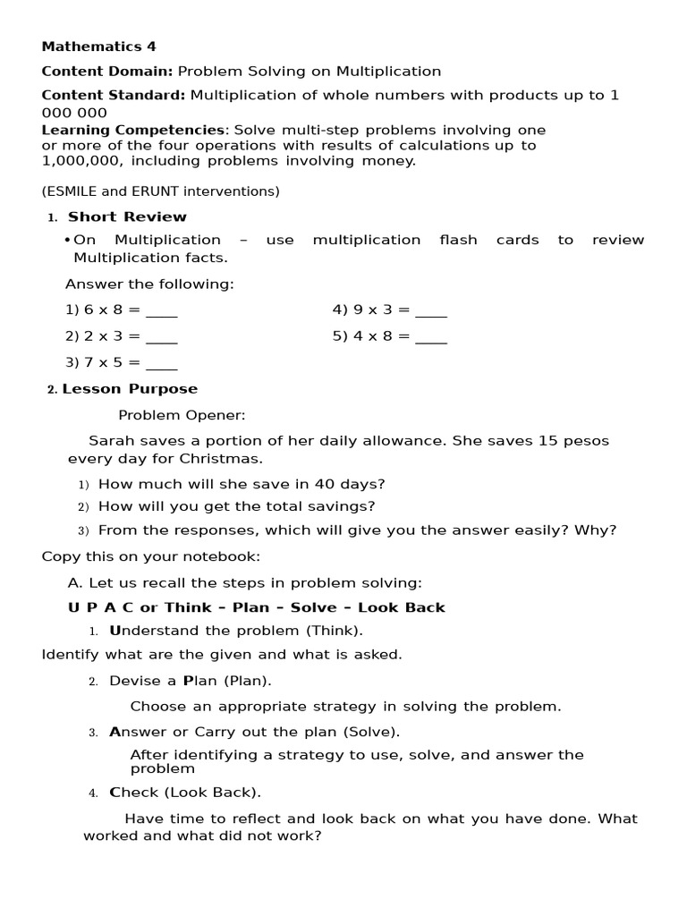 Mathematics 4 Sub Folders | PDF | Multiplication | Numbers